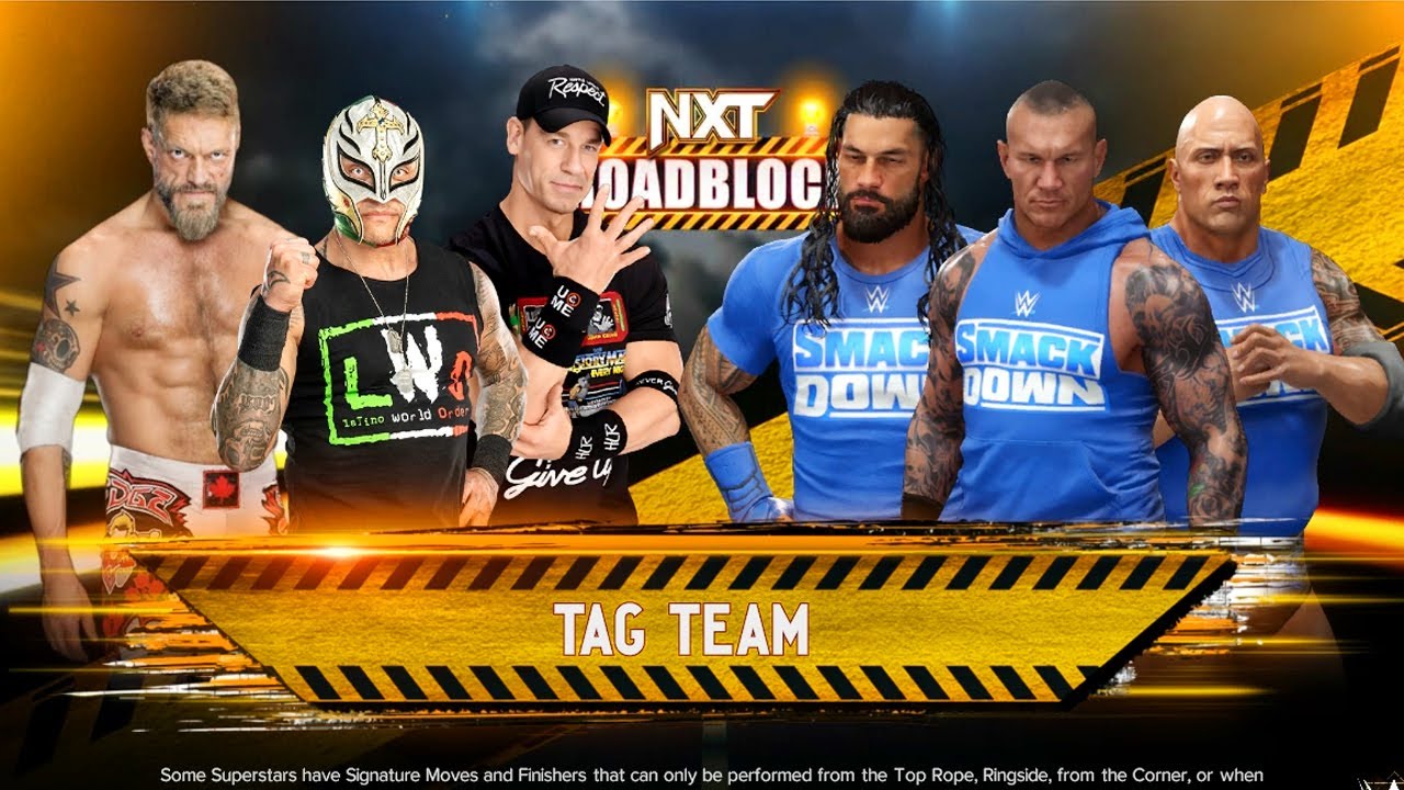Rey Mysterio Edge & John Cena vs. Randy Orton Roman Reigns & The Rock ...