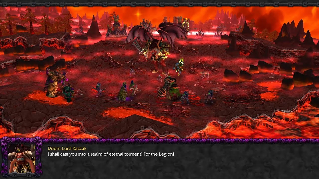 Doom Lord Kazzak challenges Fandral Staghelm - Warcraft 3 Song of the ...