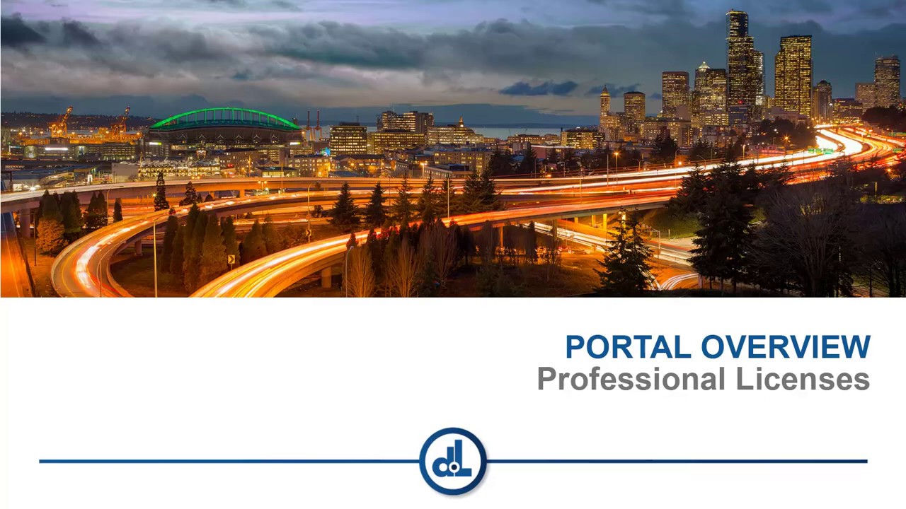 Portal overview for professional licenses - YouTube