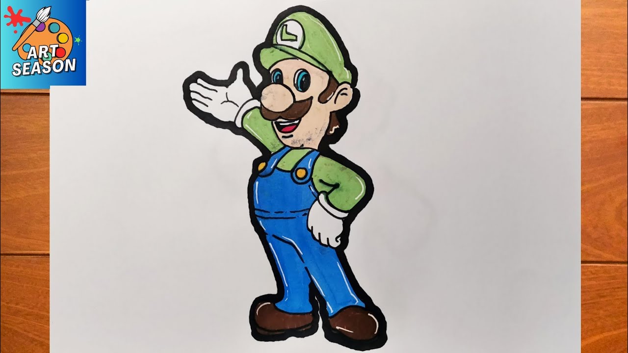 How to Draw Luigi Step by Step - YouTube