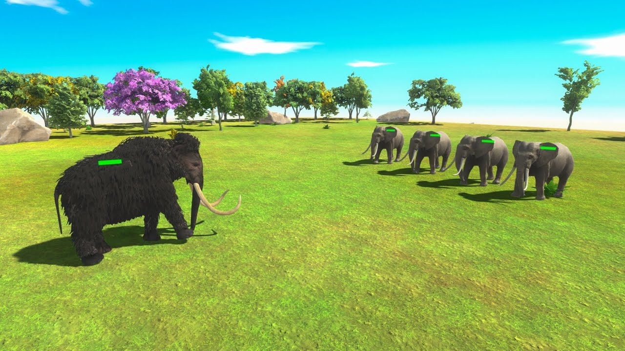 🦣 Woolly Mammoth vs 🐘 African Elephant | Epic Battle in ARBS Animal ...