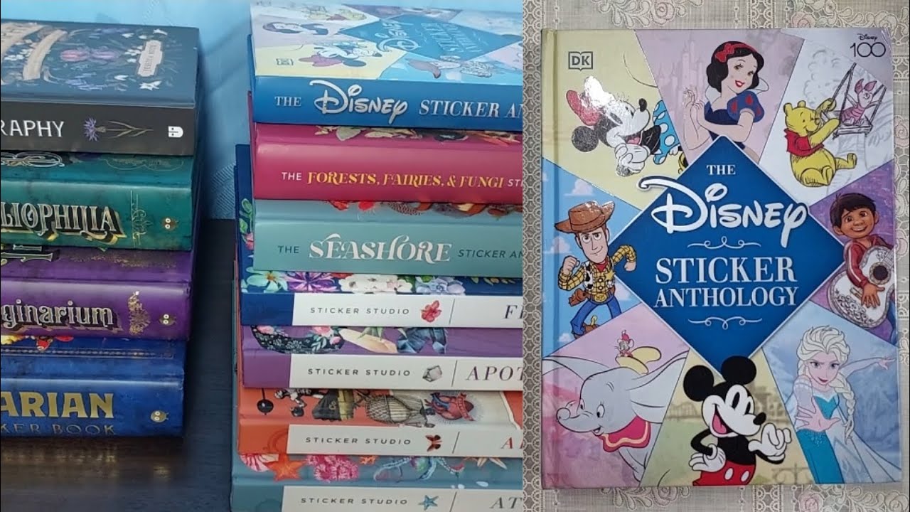 Disney Sticker Anthology sticker book flip through - YouTube