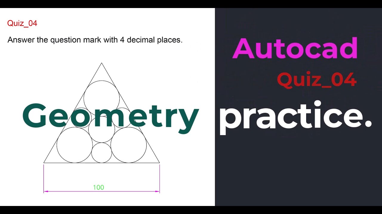Autocad [도형연습] Quiz_04 - YouTube