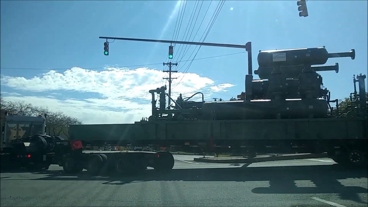 Oversized Load Coming Off Bridge - YouTube