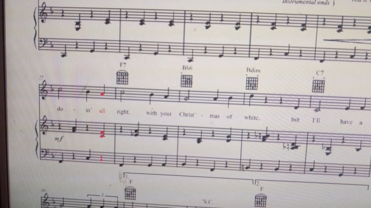 Christmas Music Blue Christmas Piano accompaniment1 - YouTube