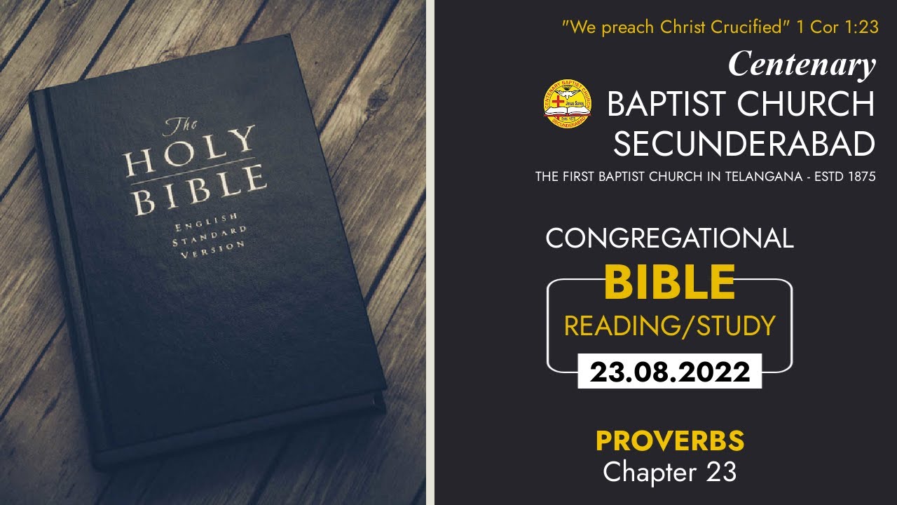 Centenary Baptist Church | Daily Morning Devotions | Proverbs | Day 23 ...