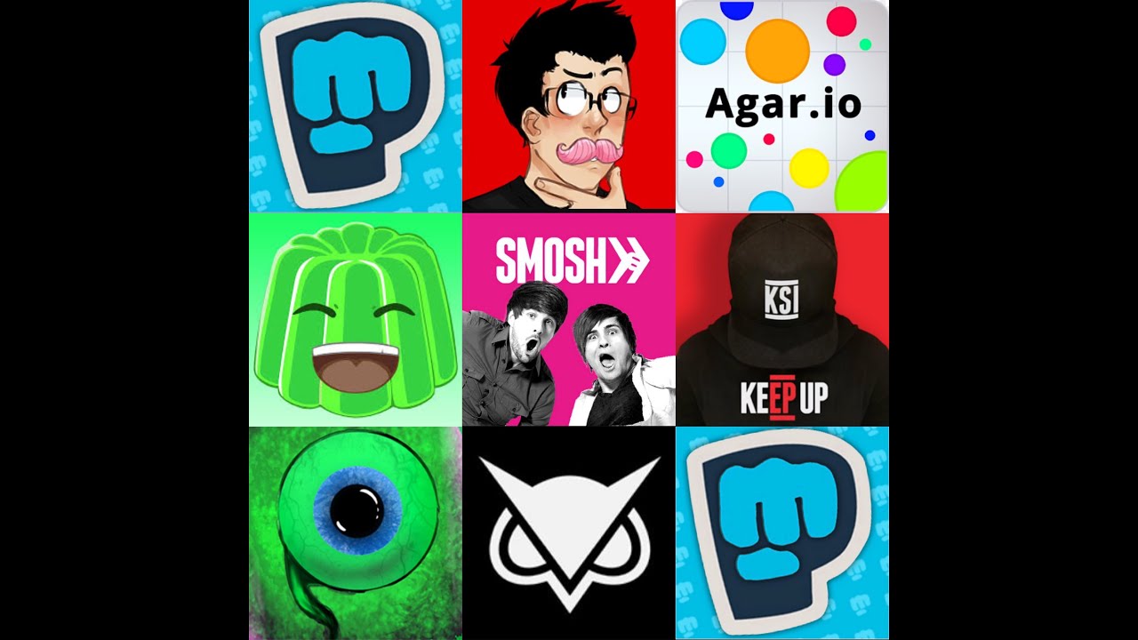 Pewdiepie,VanossGaming,Ssundee,jacksepti­ceye,KSI,Markiplier,Jelly ...
