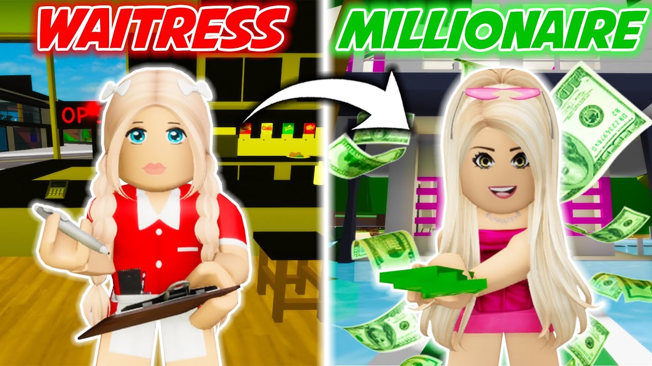 FROM WAITRESS TO MILLIONAIRE IN ROBLOX! - YouTube