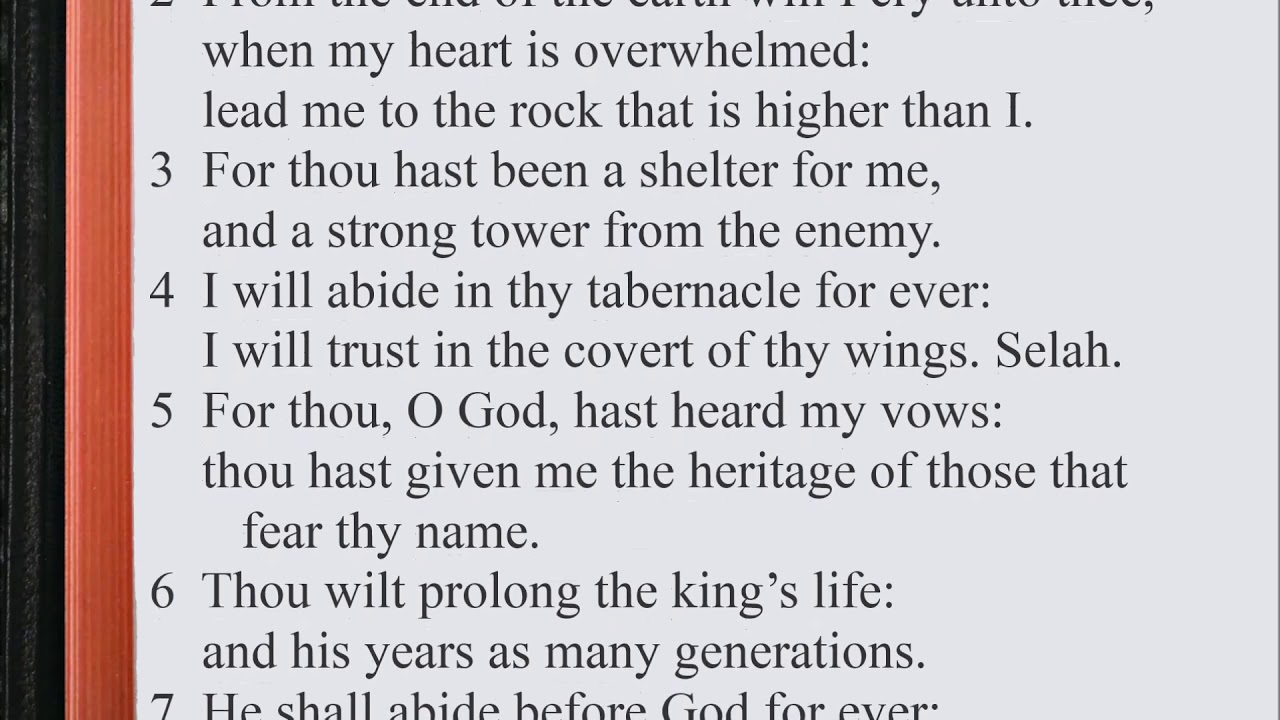 Psalm 61 1 8 KJV Scripture Song Full Chapter YouTube Psalm 61 1 8 KJV Scripture Song Full Chapter YouTube