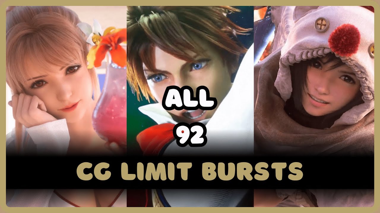 All 92 Characters CG Limit Bursts | Final Fantasy Brave Exvius - YouTube