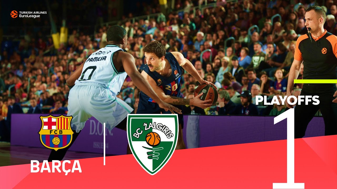 Barca runs past Zalgiris to go 1-0! | Playoffs Game 1, Highlights ...