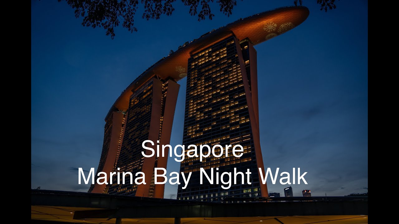 Singapore - Marina Bay Night Walk (4K) - YouTube