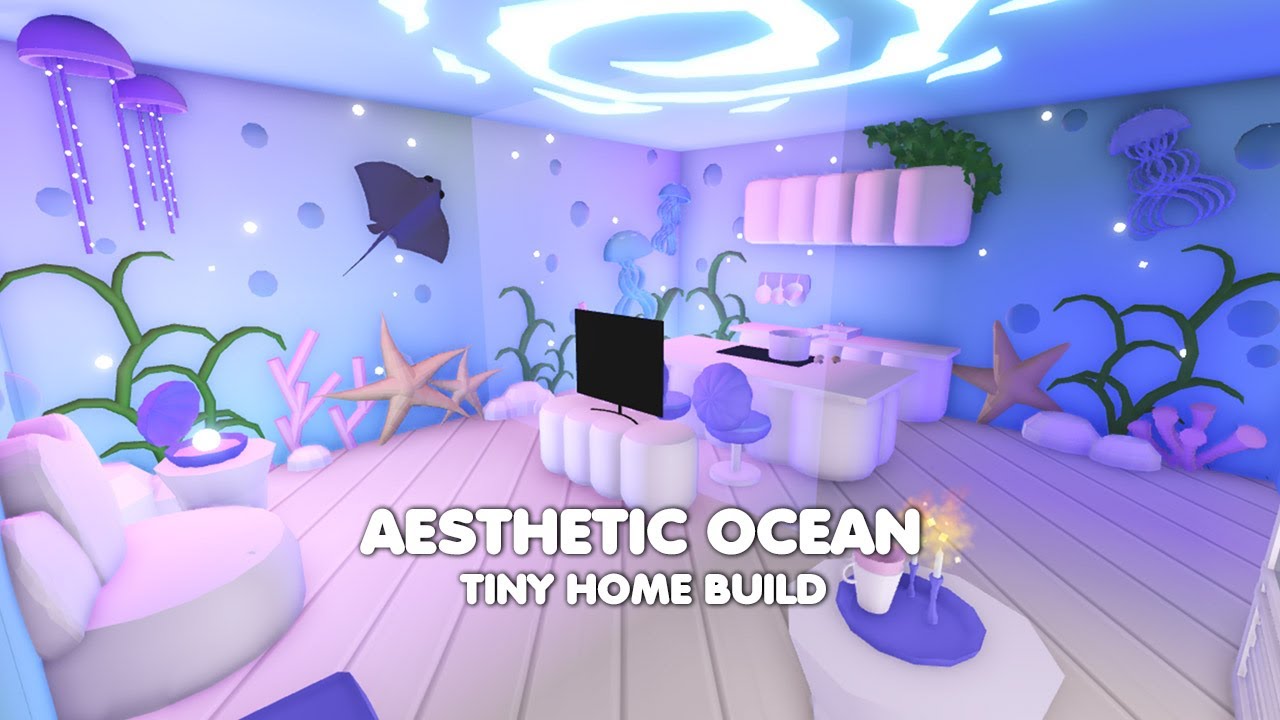 NEW Aesthetic Ocean Tiny home build in Adopt me! - YouTube