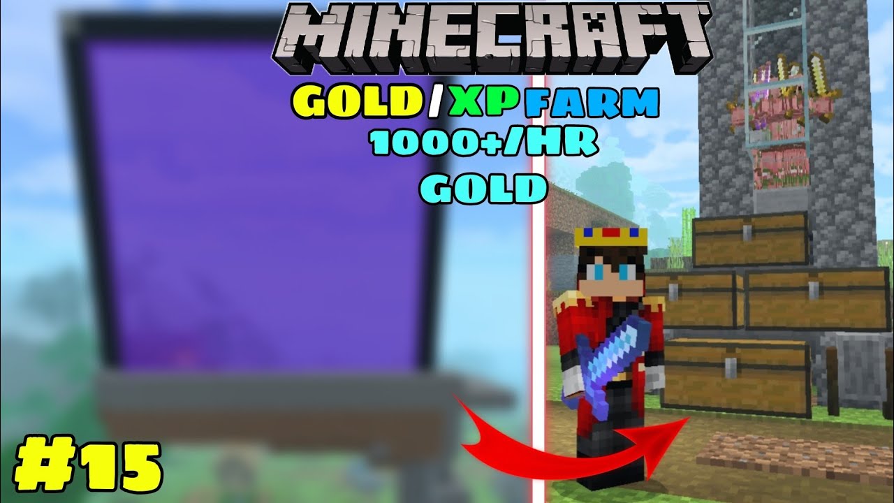 HOW TO MAKE GOLD/XP FARM IN MINECRAFT 1.19.10 MCPE | GOLD FARM IN MY ...