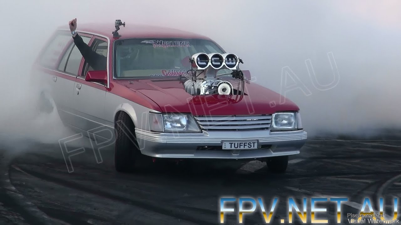 PHIL KERJEAN MOTOSPORTS BLOWN V8 WAGON ( TUFFST ) AT BURNOUT MANIA ...