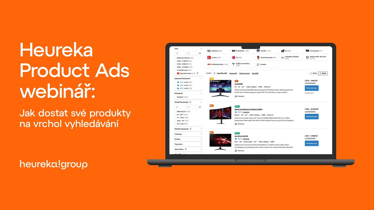 Heureka Product Ads webinář: Jak dostat své produkty na vrchol ...