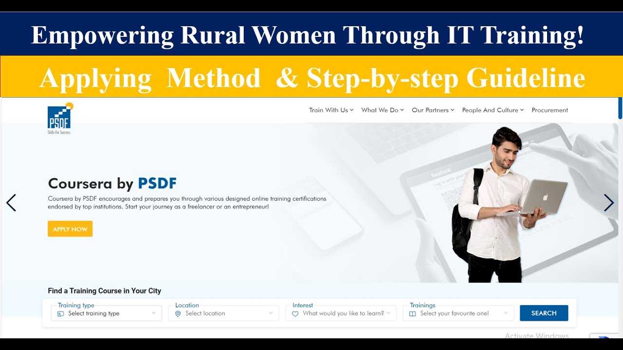 How To Apply for Empowering Rural Women IT Training Program 2025 | Step-by-Step Guideline | PSDF ...