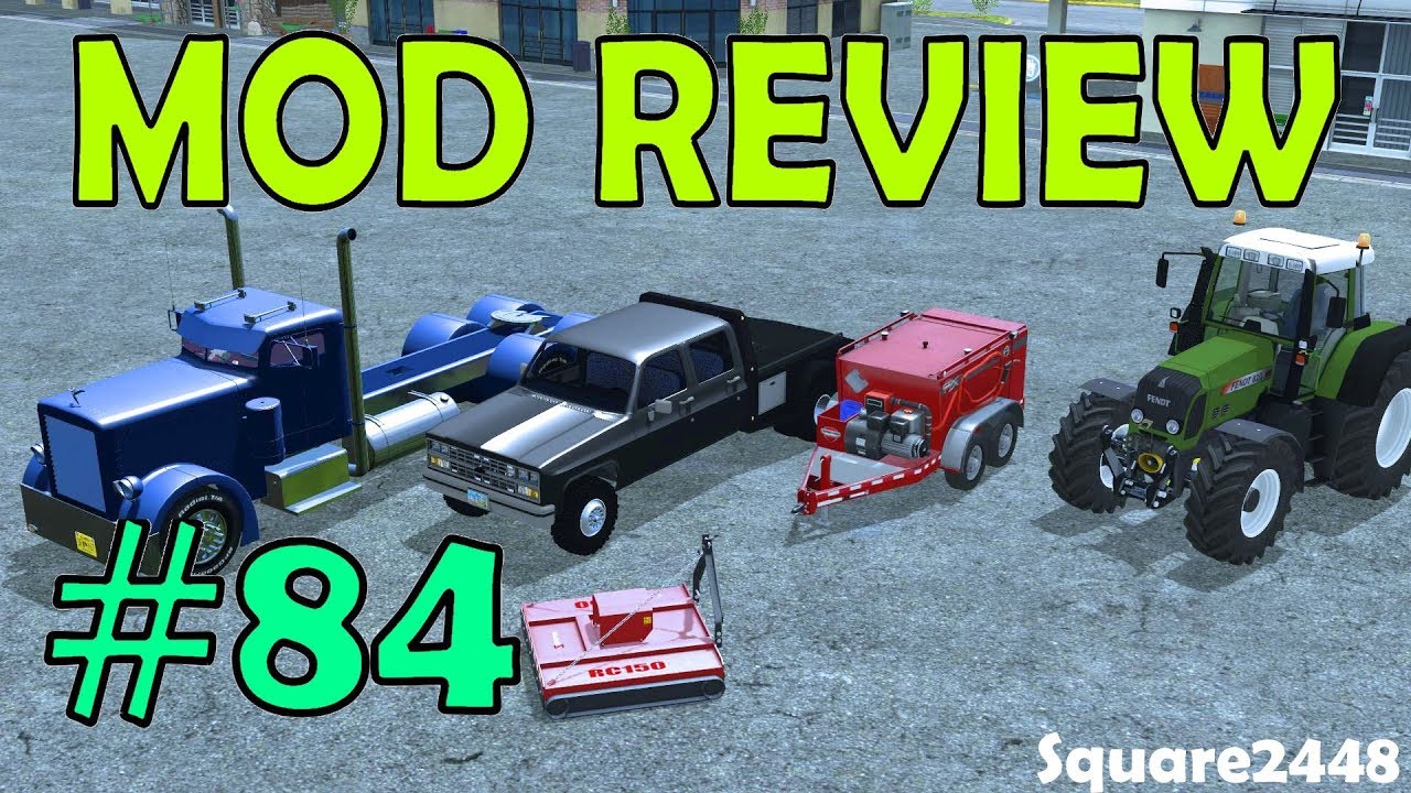 Farming Simulator 17 Mod Review #84 Chevy Flatbed, Semi, Mower, Tractor ...