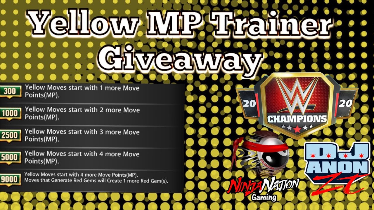 Yellow MP Trainer Giveaway-WWE Champions - YouTube