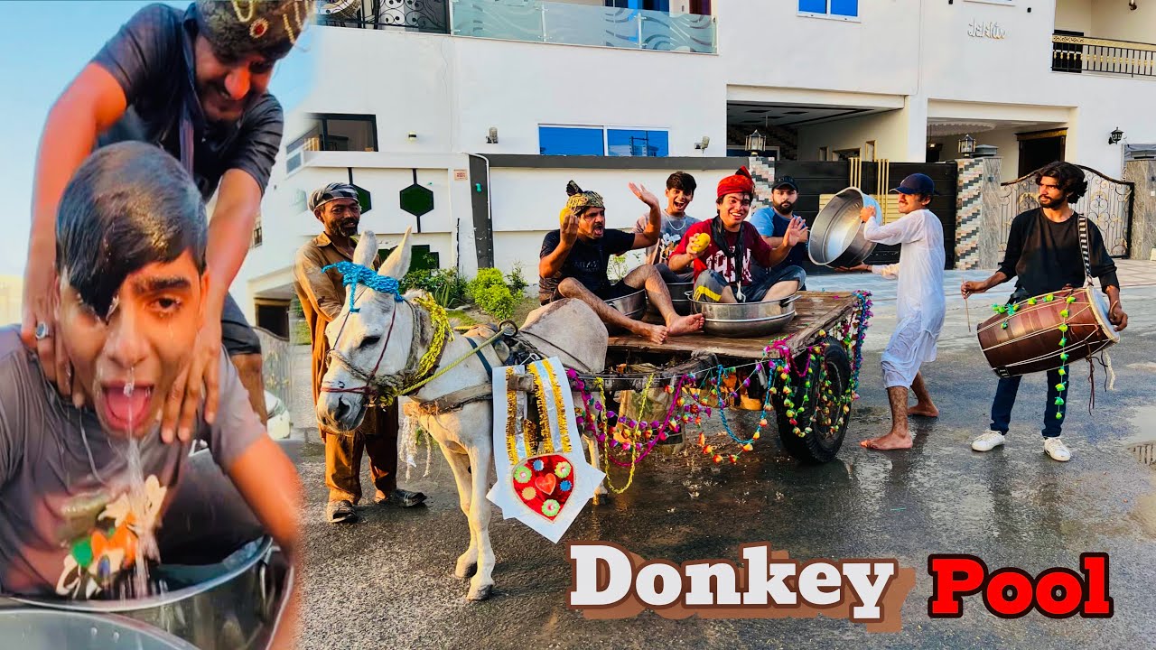Donkey Pool Party ♥️ | Mamu Nay Subhan Ko Gautaa Dy Diya 😨 - YouTube