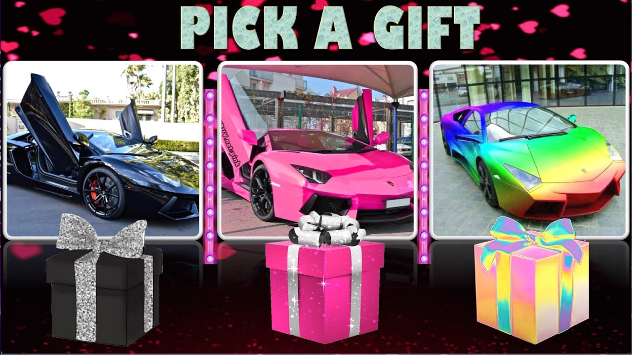 Pick A Gift - BLACK Vs PINK Vs RAINBOW Edition - YouTube