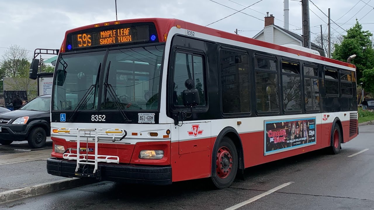 TTC Ride Video on 8352 on route 59 Maple Leaf to Eglinton West Subway ...