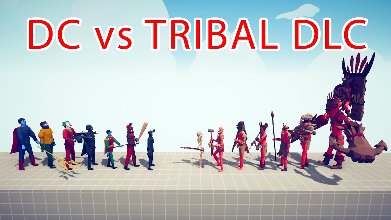 DC Team vs TRIBAL DLC Team - Totally Accurate Battle Simulator TABS ...