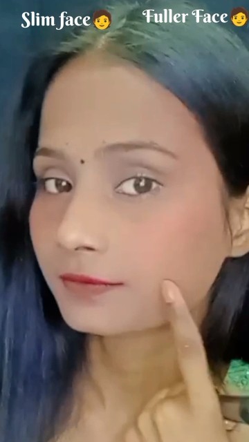 Chubby face vs slim face ||चेहरे को मोटा कैसे करे मेकअप से मोटा या पतला करे |makeup hack #shorts ...
