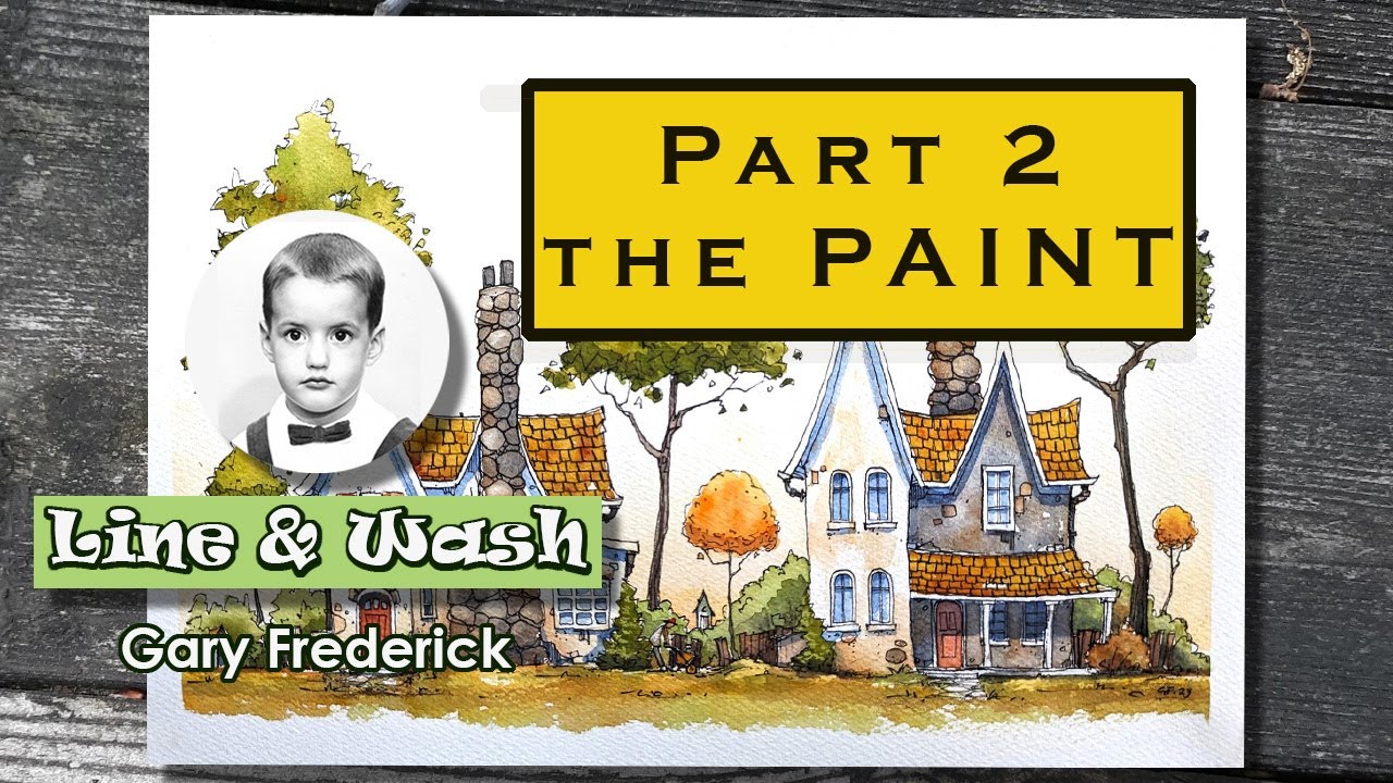 The painting after the inking. Watercolour and ink. - YouTube