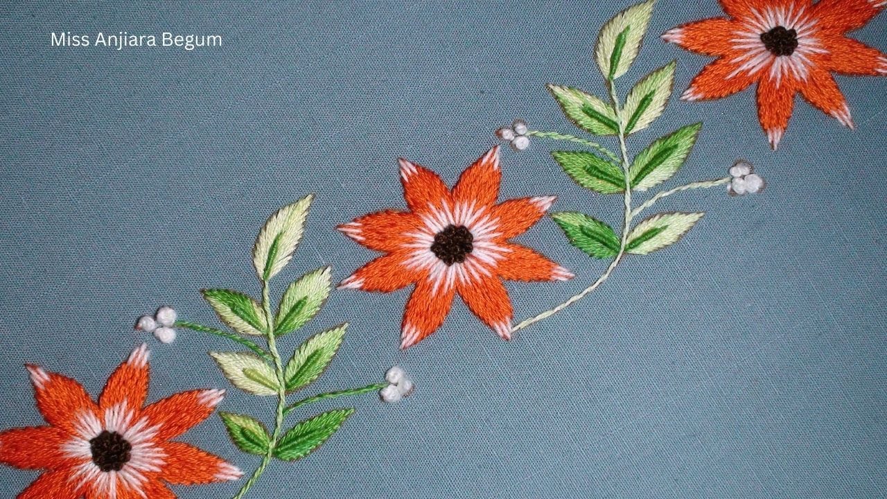 "Enhance Your Hand Embroidery Skills with Satin Stitch Border ...