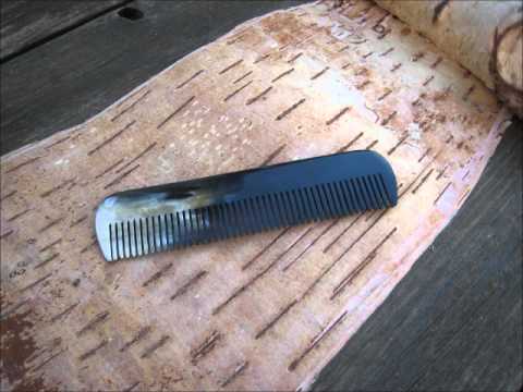 Comb of cow horn - YouTube