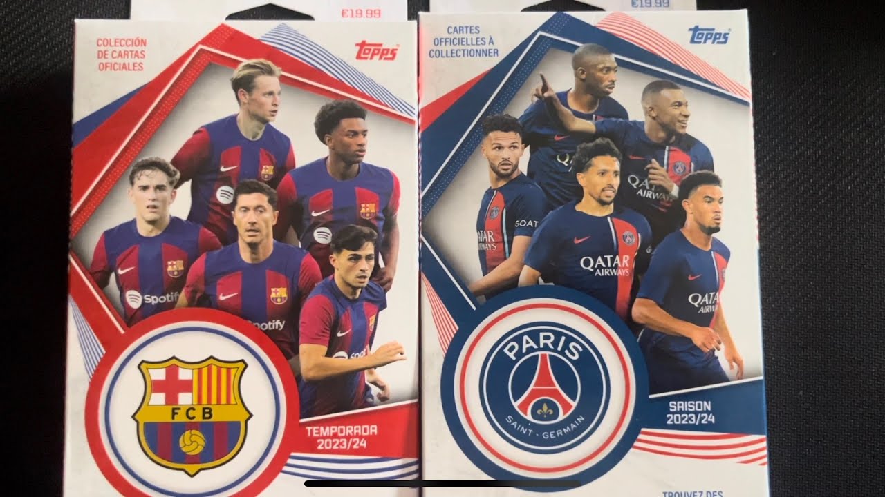 BARCA Vs PSG TEAM set | Topps Fan box 2024 - YouTube