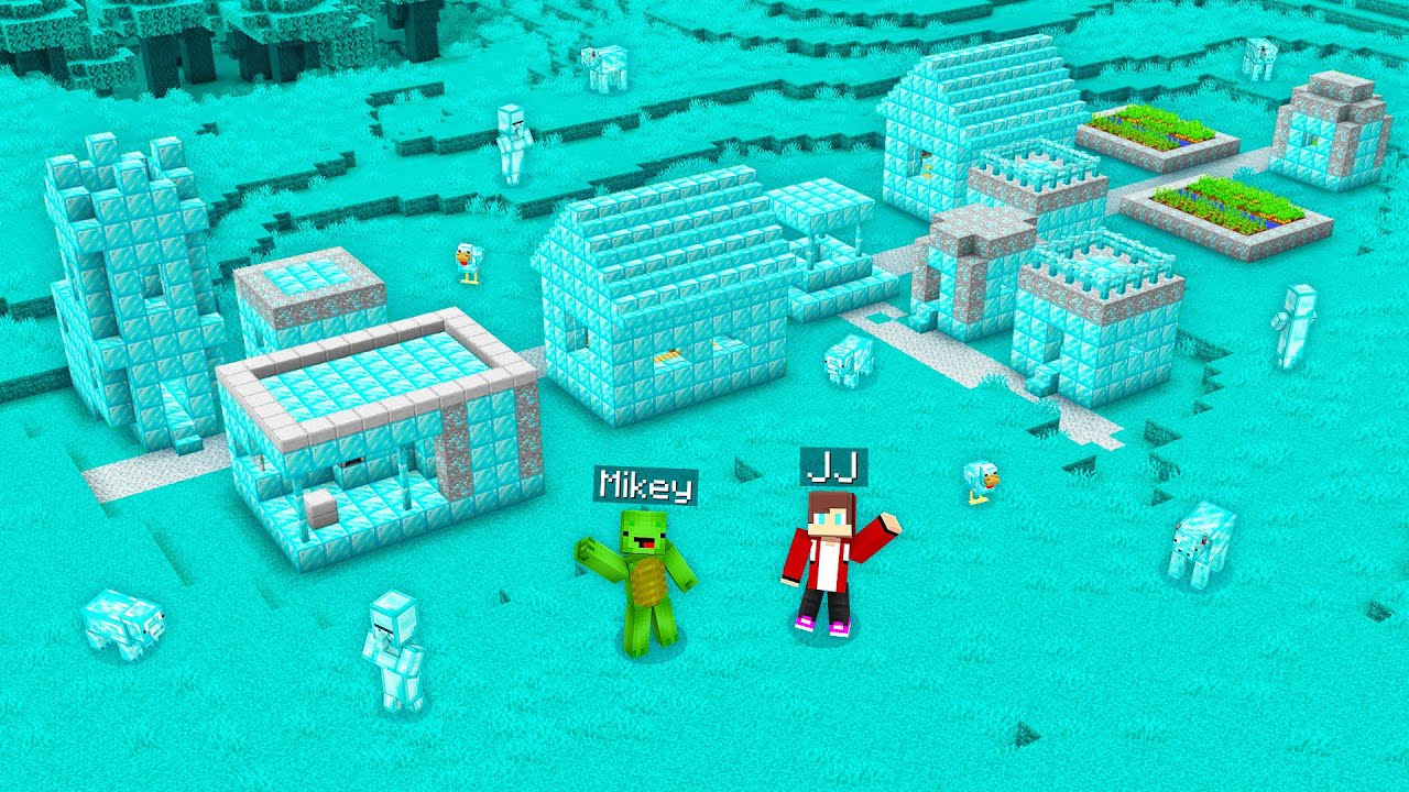 Mikey and JJ Found a DIAMOND VILLAGE in Minecraft (Maizen) - YouTube