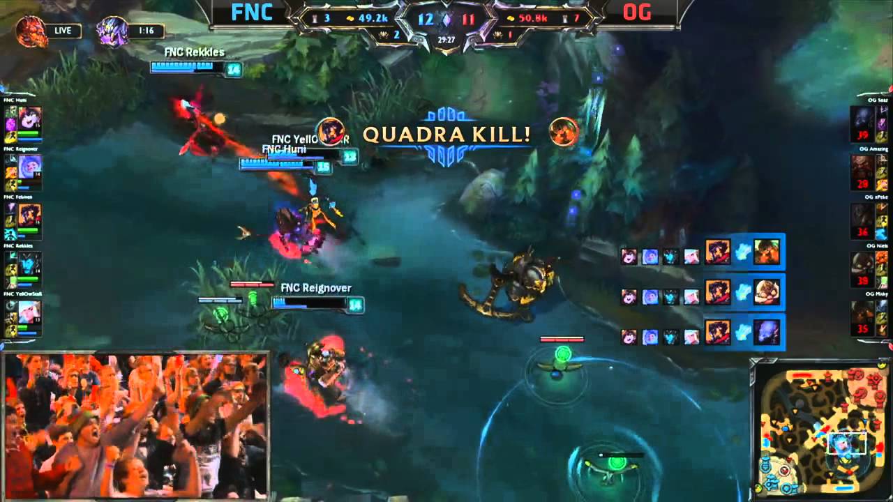 FNC Febiven - Viktor Quadra Kill - League of Legends - YouTube