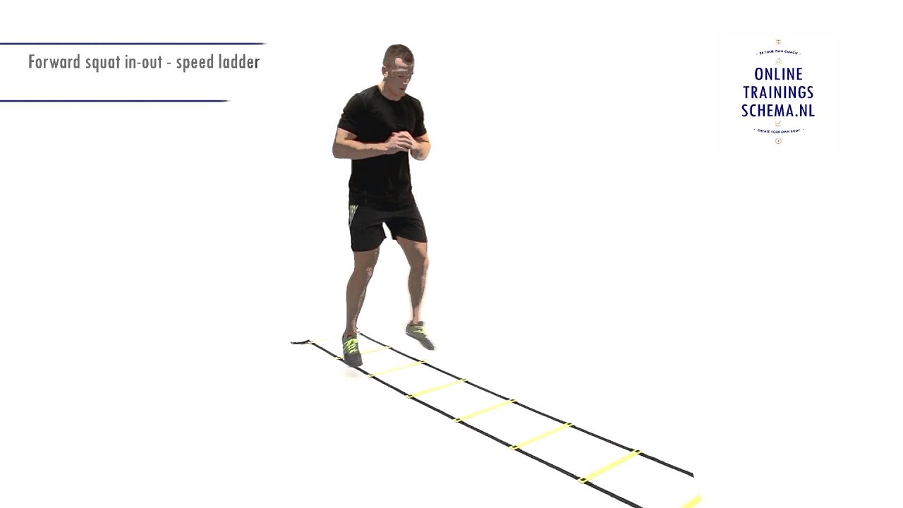 Forward squat in out - Speed ladder - Onlinetrainingsschema.nl - YouTube