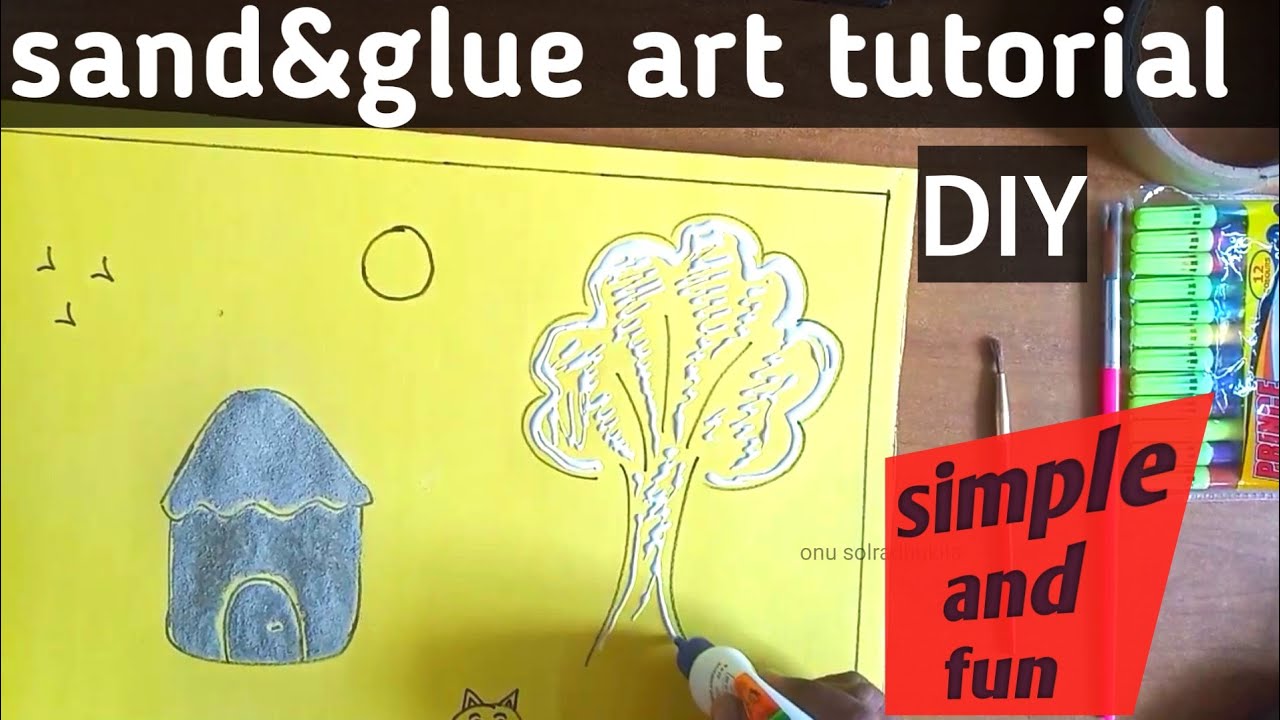 Sand and Glue Art Tutorial || Fun DIY || koki vibes - YouTube