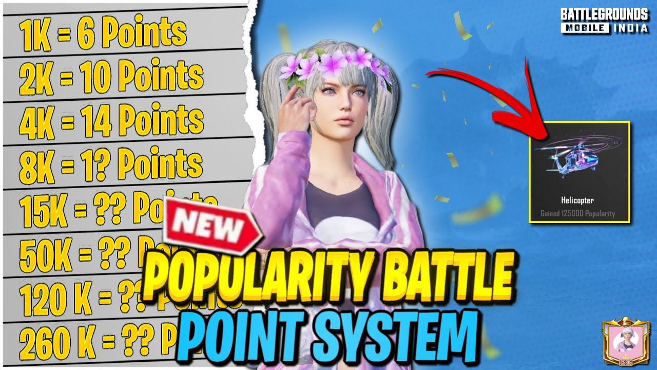 NEW Popularity Battle Points System | BGMI POPULARITY BATTLE GUIDE With ...