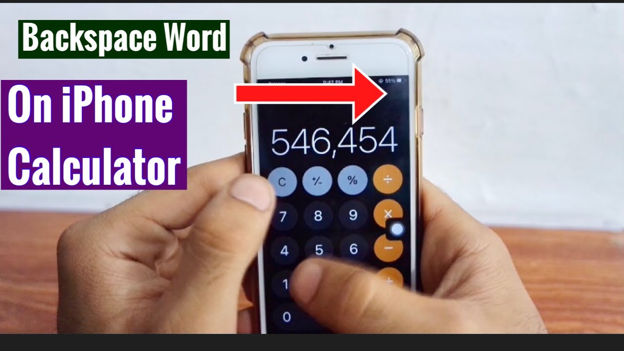How to backspace word on iPhone calculator - YouTube