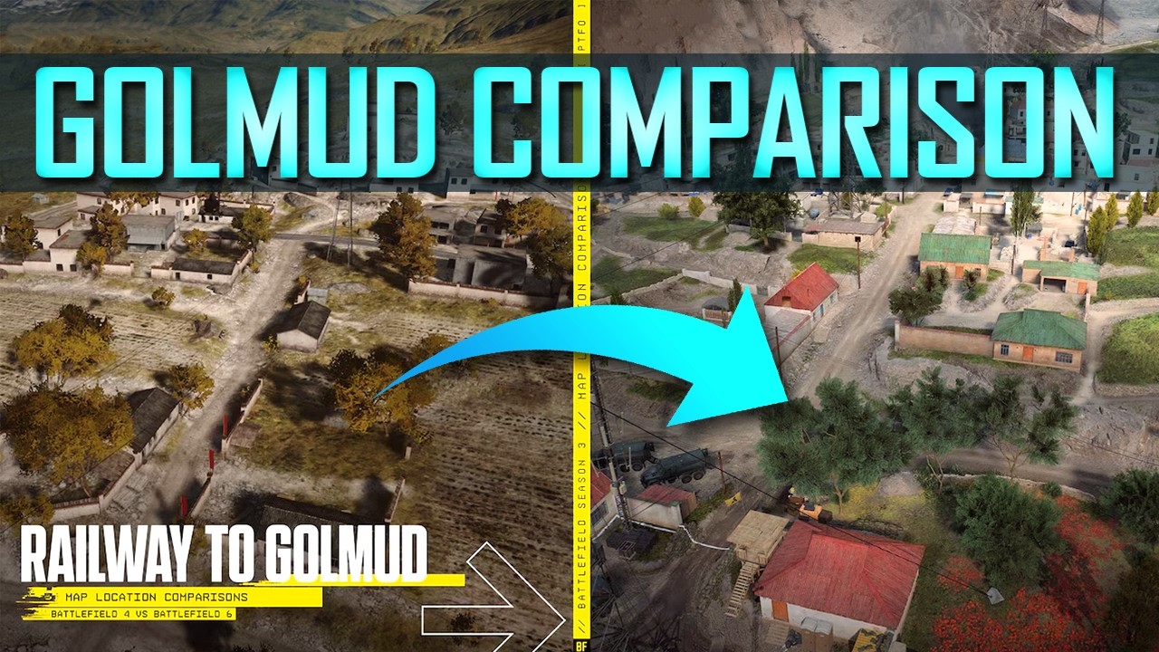 Battlefield 6 New ''Railway To Golmud'' Map Comparison Cover, Airspace ...