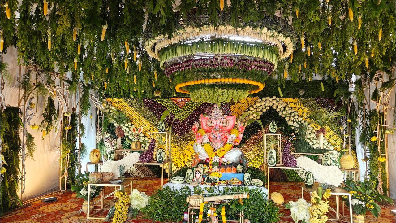 Fruits & Vegetables Ganesh at NRI Layout, KR Puram,2024 | Ganesh ...