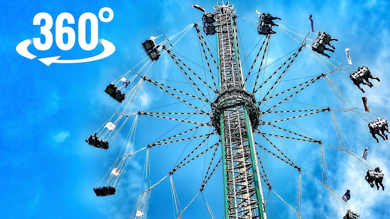 360 Video Star Flyer Thrill Flat Ride VR Chain Swing Carousel - YouTube
