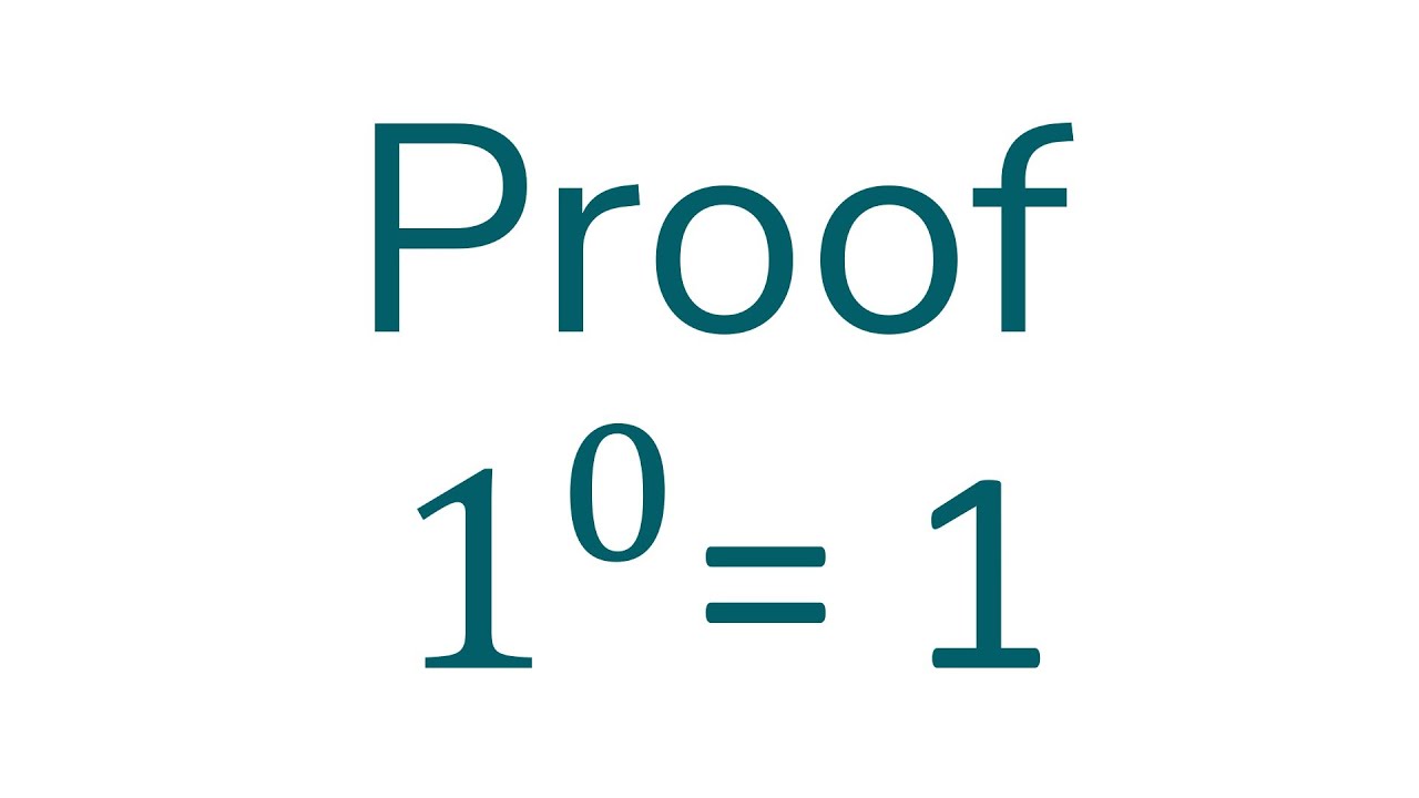 How to prove that 1 to the power zero = 1 - Melissa Maths - YouTube