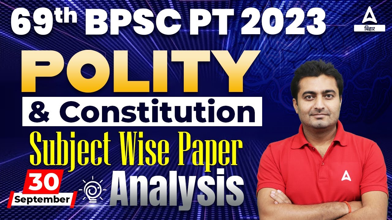 69th BPSC Question Paper Analysis Subject Indian Polity By Manjeet Rai ...
