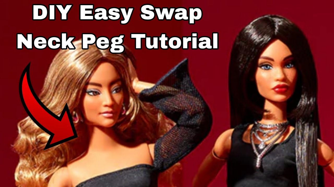 How to Make Easy Swap Barbie Neck Pegs for donor body– No Heat Needed ...