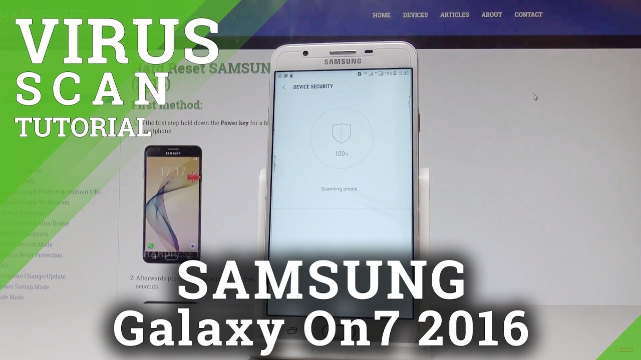 How to Scan Virus in SAMSUNG Galaxy On7 (2016) |HardReset.info - YouTube