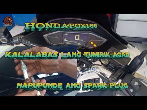 pinupundi ang spark plug pcx 160 #honda #kalangismotovlog - YouTube