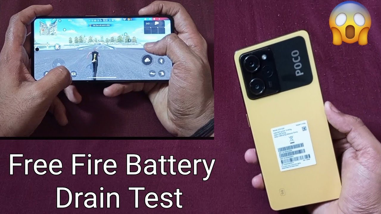 POCO X5 Pro 5G Free Fire Battery Drain Test || POCO X5 Pro Battery ...