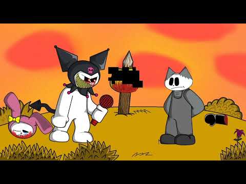 (Bad and trash fnf cover) Kuromi.EXE vs Boris (with Dc2 animation ...