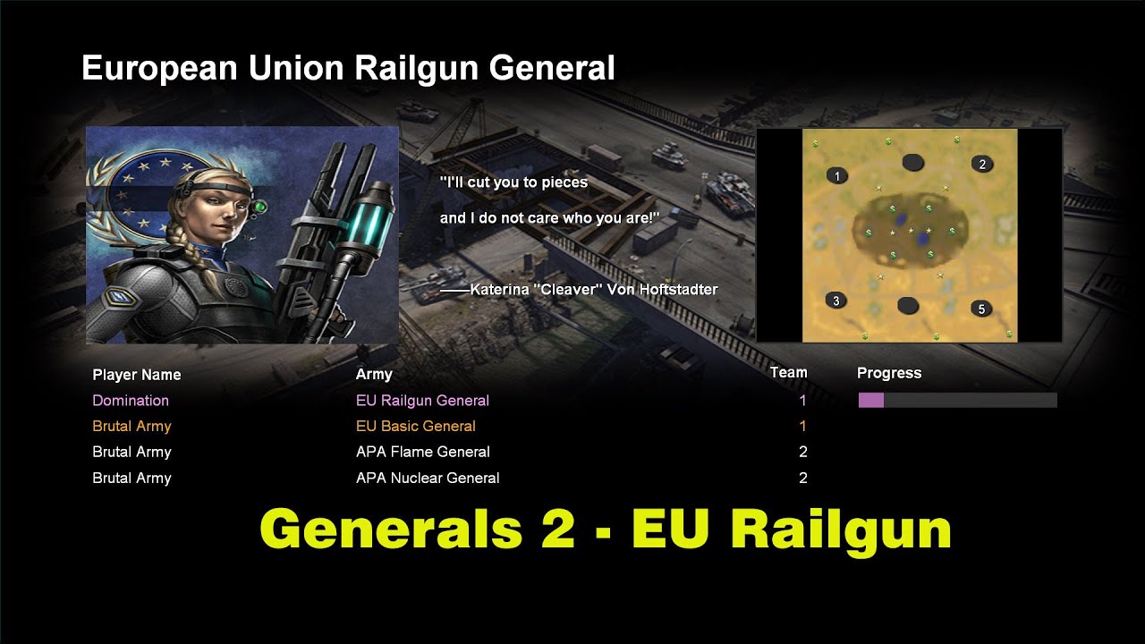 Command & Conquer Generals 2: European Railgun General - YouTube