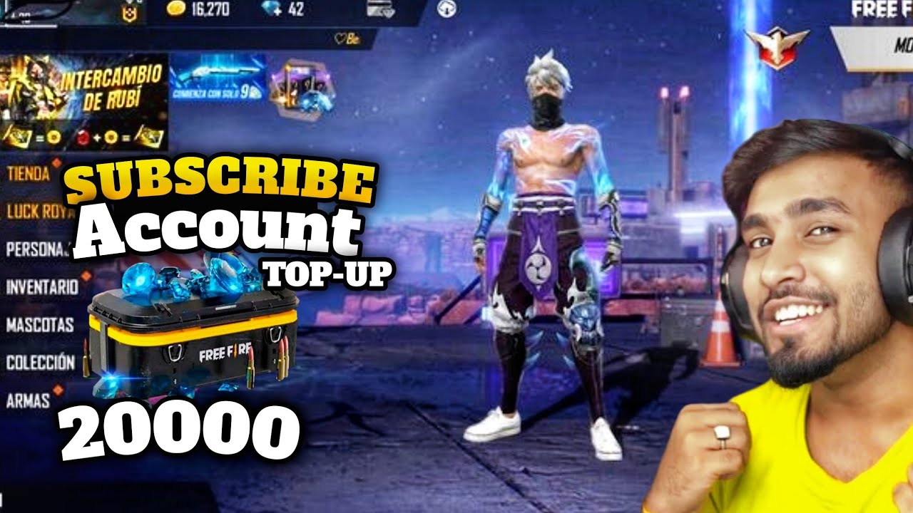free fire 🔥 Subscriber account top-up 🔥 (Garena free fire 🔥) - YouTube